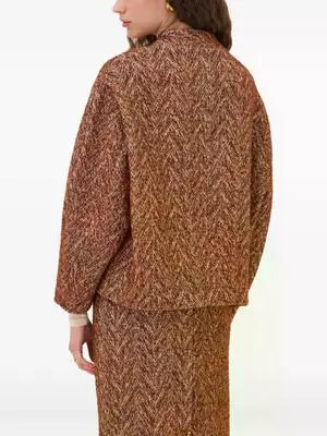 OTTOD'AME Herringbone Button-up Jacket
