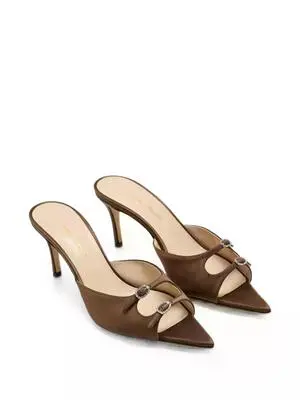 ANDREA WAZEN Carol Crystal-buckle Mules