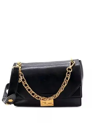 Fendi Kan U Leather Medium Shoulder Bag - Black