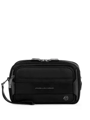 PIQUADRO Logo-plaque Clutch Bag - Black