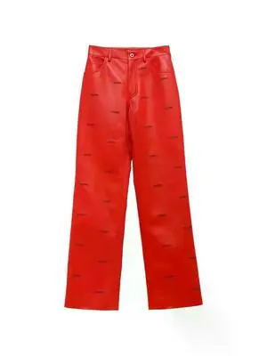 Loewe Logo-print Leather Trousers