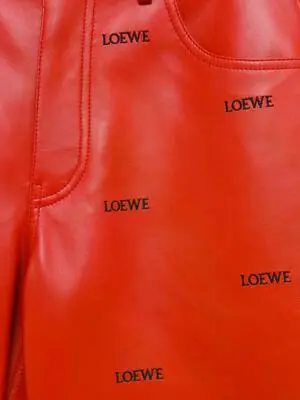 Loewe Logo-print Leather Trousers