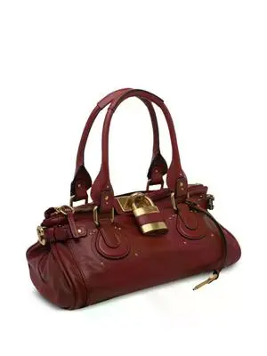 Chloé Paddington Lock-detail Clutch Bag - Red