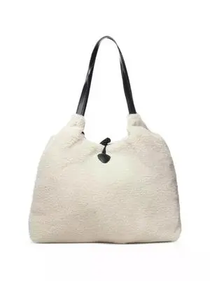 V°73 Teddy-effect Embroidered Shoulder Bag
