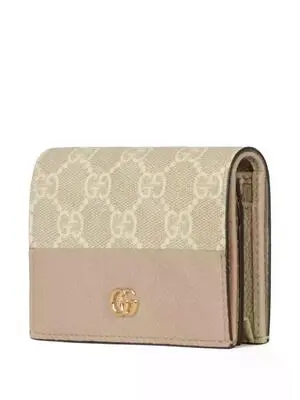 Gucci Mini Gg Marmont Bi-colour Leather Wallet