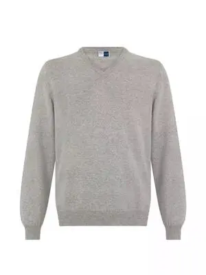 Fedeli V-neck Cashmere Sweater - Grey