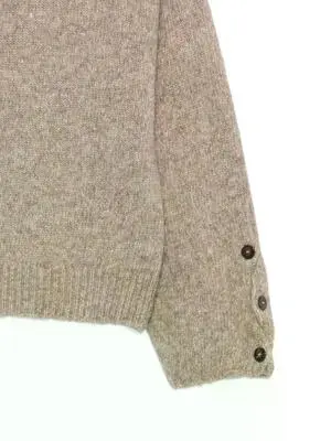 ALYSI Button-cuff Turtleneck Sweater