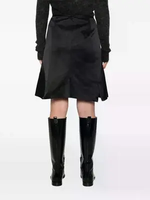 JIL SANDER 2000 Satin-finish A-line Mini Skirt