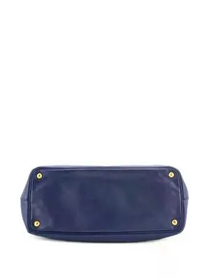 Prada Lux Open Saffiano Leather North South Tote Bag - Blue
