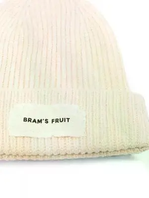 BRAM’S FRUIT Ribbed-knit Logo-patch Beanie Hat - Neutrals