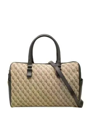 Bottega Veneta 20th Century Bv Monogram Canvas Satchel - Neutrals