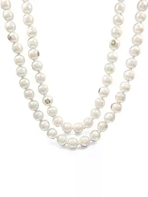 Gucci Gg Faux-pearl Ribbon Necklace