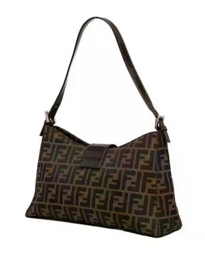 Fendi 1990-2010 Zucca Canvas Shoulder Bag