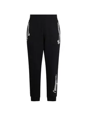 Moschino Graphic-print Track Pants - Black
