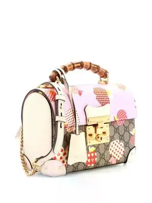 Gucci Padlock Bamboo Printed Gg Coated Canvas Small Shoulder Bag