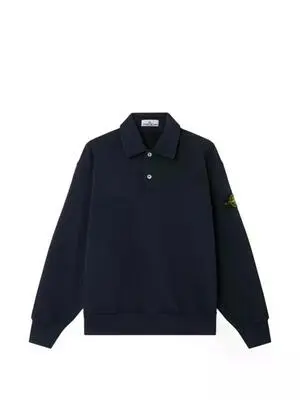 Stone Island 6100054 Tubular Cotton Fleece Sweatshirt - Blue