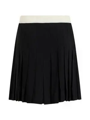 Moschino Pleated Heart-button Mini Skirt