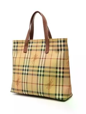 Burberry 2000-2017 Haymarket Check Coated Canvas Tote Bag