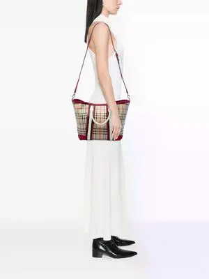 Burberry 2000-2017 Medium Haymarket Check Coated Canvas Jameson Tote Bag
