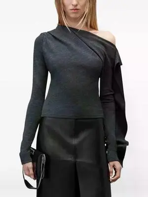 Alexander Wang Off-shoulder Ruffled Sweater