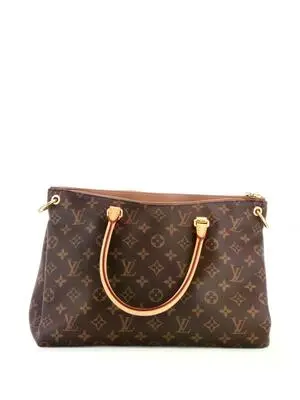 LOUIS VUITTON Pallas Tote Monogram Canvas With Leather Shoulder Bag