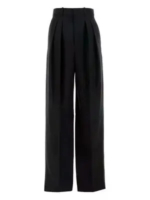Saint Laurent Pleated Wool Pants