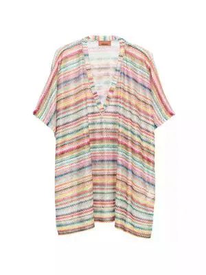 Missoni Zigzag Knit Kaftan Midi Dress - Neutrals