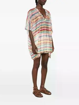 Missoni Zigzag Knit Kaftan Midi Dress - Neutrals
