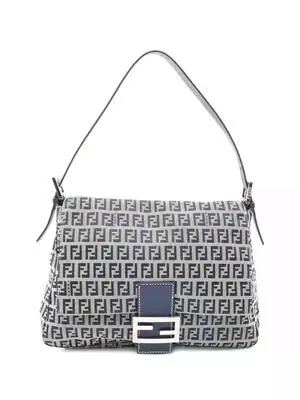 Fendi 2000s Zucchino Mamma Bucket Shoulder Bag - Grey