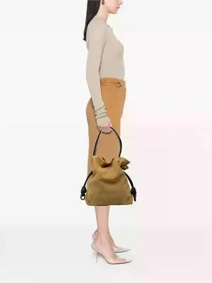 Loewe 2015 Large Suede Flamenco Knot Tote Bag