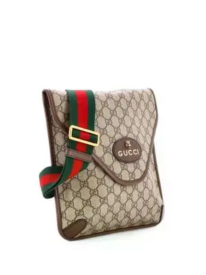 Gucci Neo Vintage Envelope Messenger Gg Coated Canvas Medium Crossbody Bag - Brown