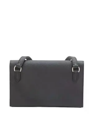 Hermès 2025 Epsom Hermesnap Wallet On Strap Crossbody Bag - Black