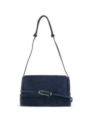 LIFFNER Buckle-detail Suede Shoulder Bag - Blue