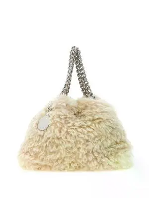 Stella McCartney Mini Falabella Shearling-effect Tote Bag - Neutrals