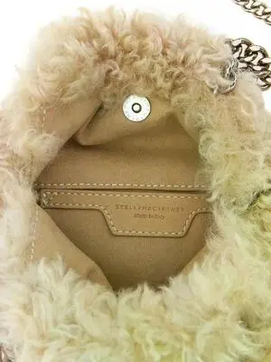 Stella McCartney Mini Falabella Shearling-effect Tote Bag - Neutrals