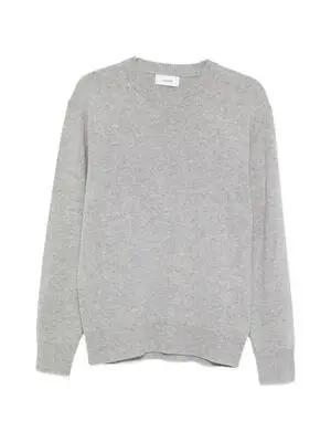 LARDINI Ribbed-trim Crew-neck Sweater - Grey