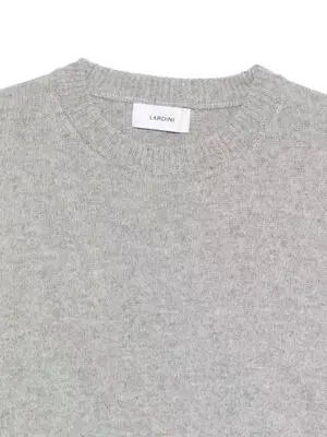 LARDINI Ribbed-trim Crew-neck Sweater - Grey