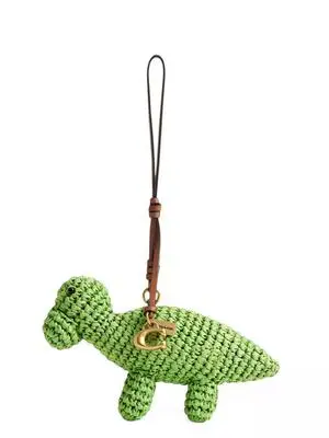 COACH Small Rexy Straw Bag Charm