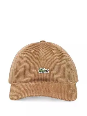 Lacoste Corduroy Logo-patch Cap - Brown