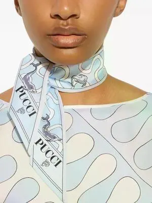 Emilio Pucci Mixed-print Silk Bandeau