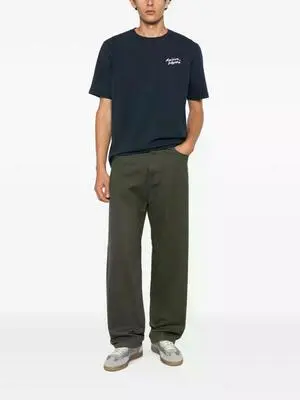 Maison Kitsuné Logo-embroidered T-shirt