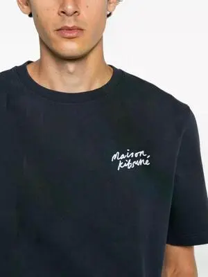 Maison Kitsuné Logo-embroidered T-shirt