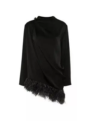 Fabiana Filippi Feather-trim Draped Top