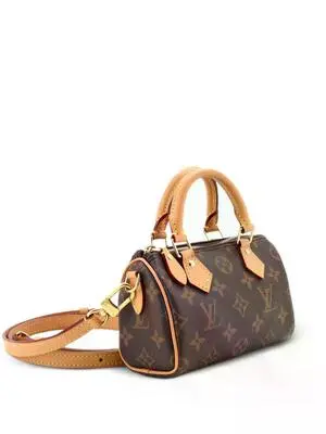 LOUIS VUITTON Speedy Bandouliere Nm Bag Monogram Canvas Nano Crossbody Bag - Brown