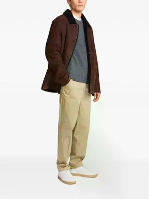 YVES SALOMON Shearling-trimmed Suede Jacket