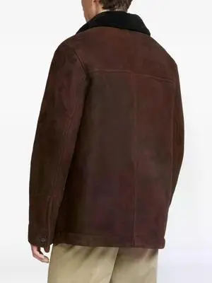 YVES SALOMON Shearling-trimmed Suede Jacket
