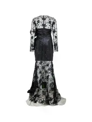 Moschino Floral-embroidered Maxi Dress