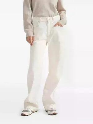 Brunello Cucinelli Straight-leg Five-pockets Trousers - Neutrals