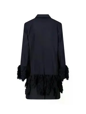 Comme Des Garçons Ruffled-trim Single-breasted Blazer