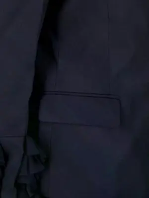 Comme Des Garçons Ruffled-trim Single-breasted Blazer